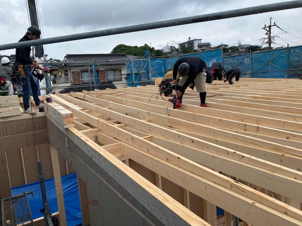 大分市 K様邸 上棟 | 大分で新築を建てるならSOKENで｜地震に強い2×4工法で安心の家づくり
